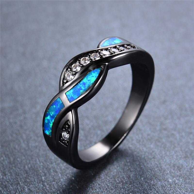 Blue fire opal ring store